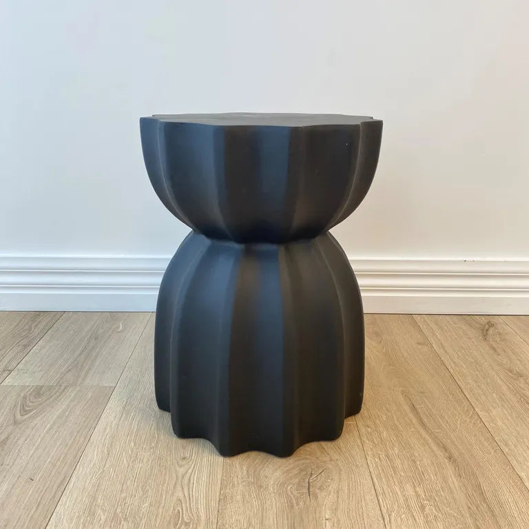 Capulet - Fluted Side Table - Black | Pink Lemonade – Pink Lemonade Living